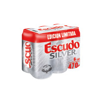 » PACK CERVEZA ESCUDO SILVER LATA 6X 470CC